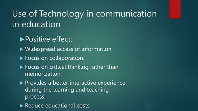 Effective use of technology in communication | PPTX