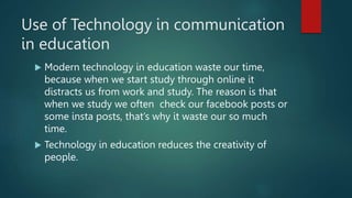 Effective use of technology in communication | PPTX