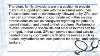 Palliative care in the practice of a family doctor a Presentation by ...