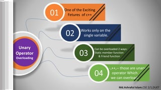 Unary operator overloading | PPT