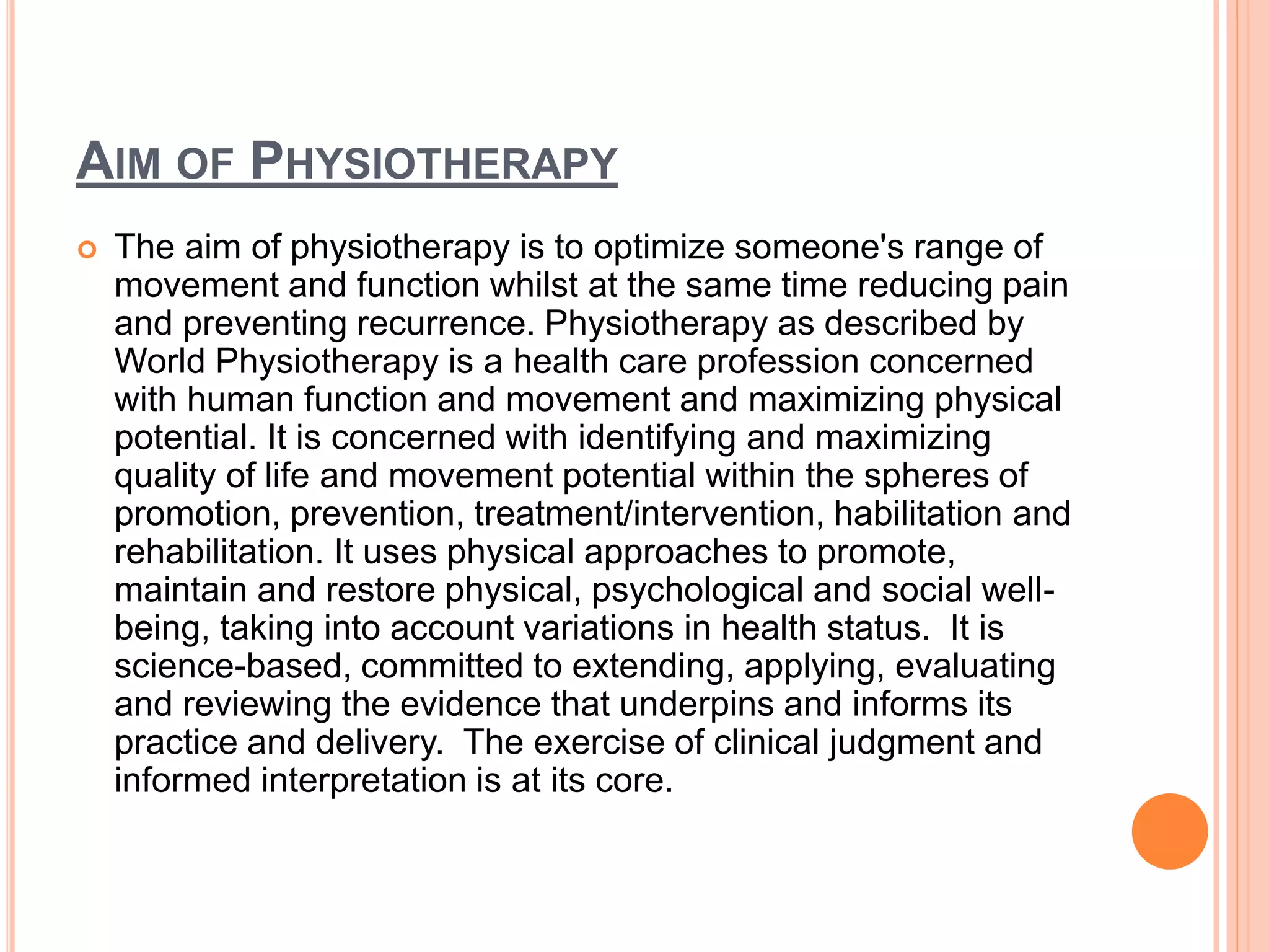 WHAT IS PHYSIOTHERAPY | PPTX