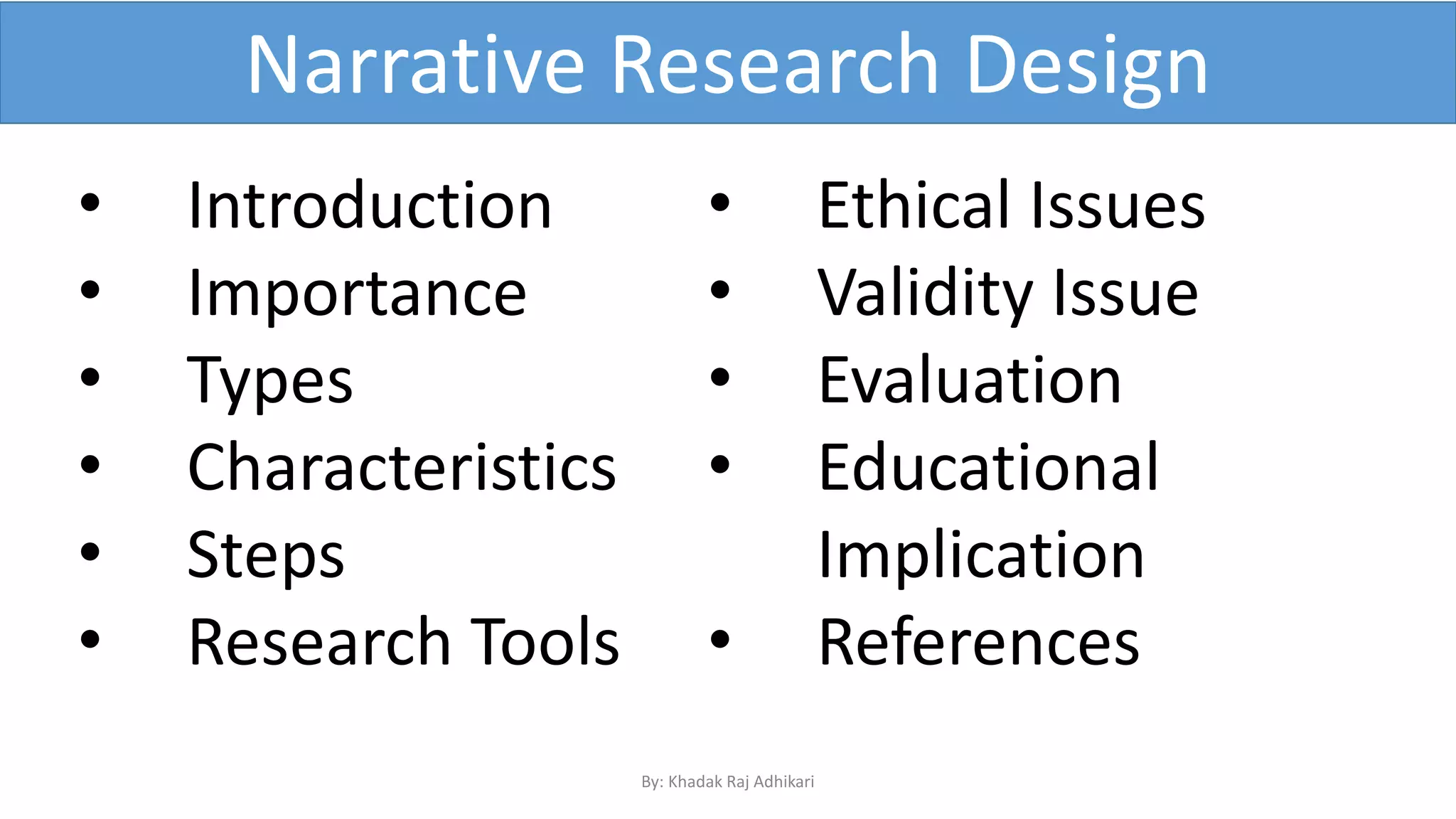 Narrative Research Design | PPTX
