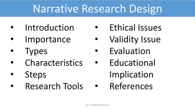 Narrative Research Design | PPTX