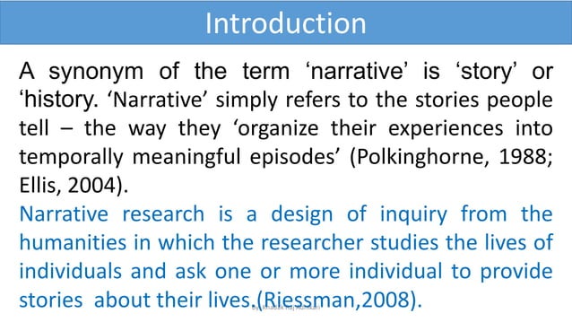 Narrative Research Design | PPTX