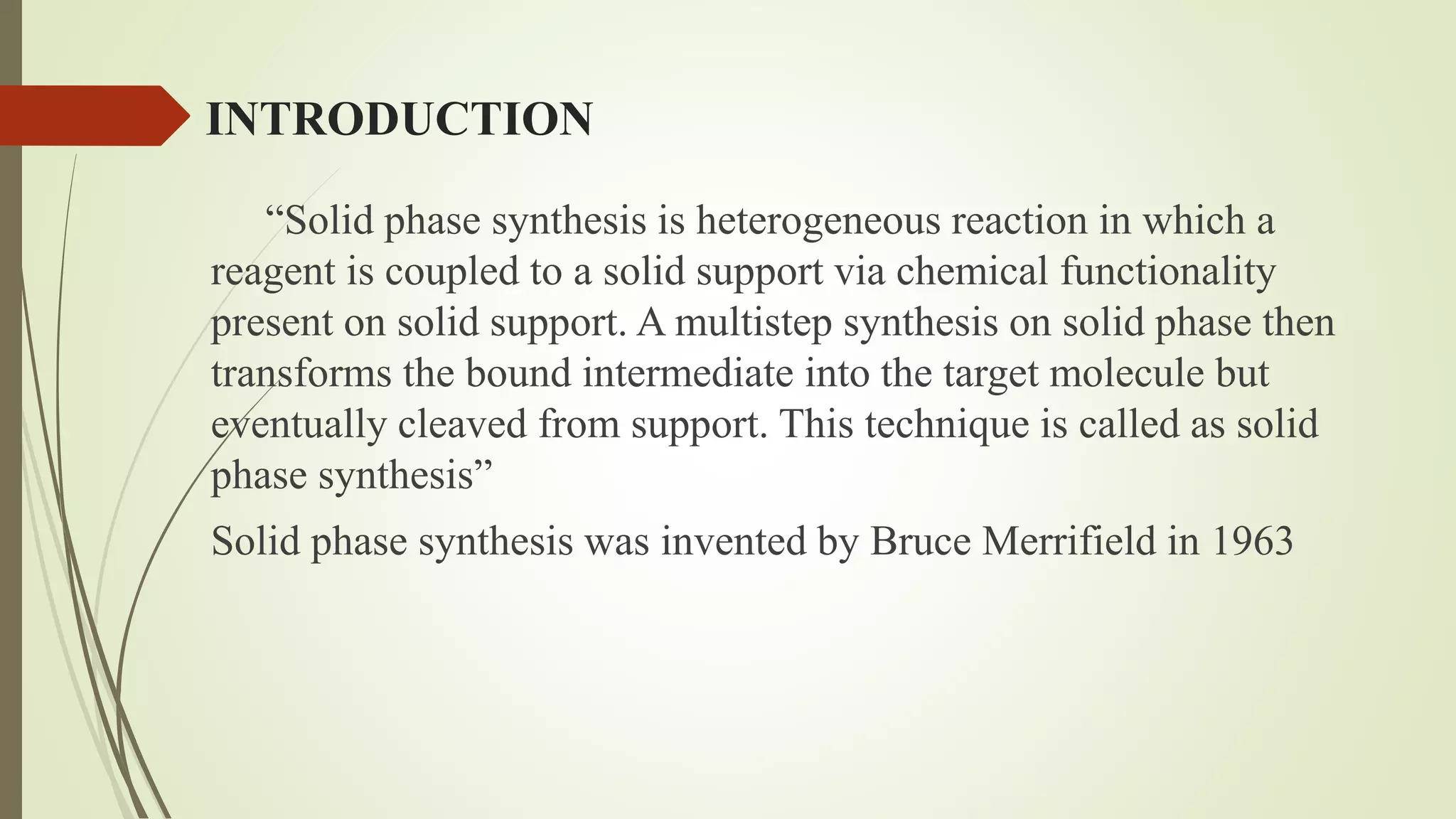 solid phase synthesis Presentation by komal | PPTX
