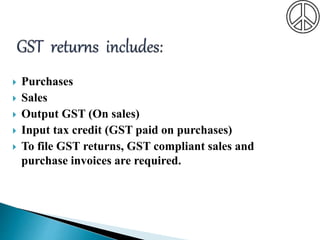 GST RETURN FILING | PPTX