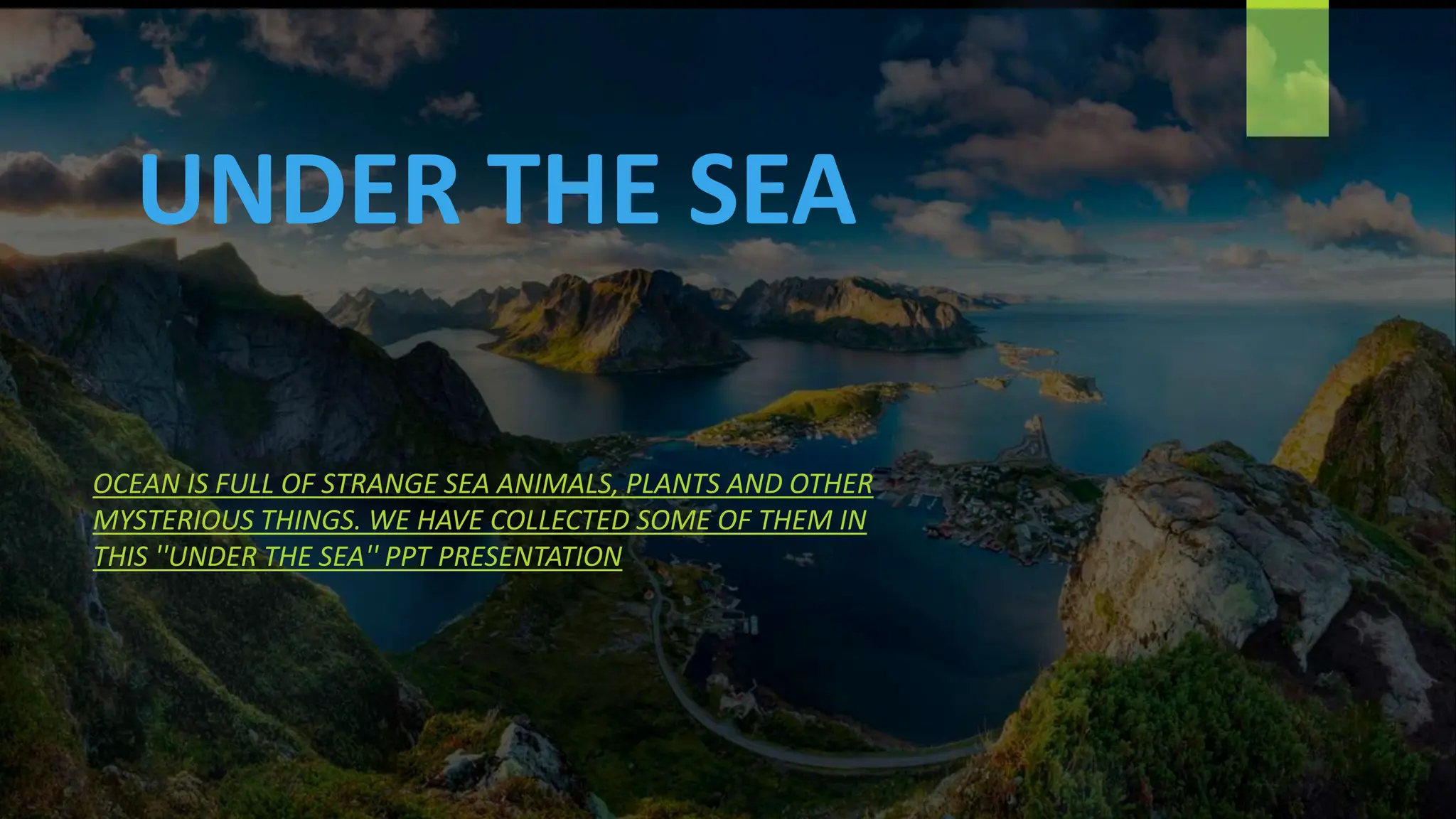 Presentation_BY_ME.pptx under the sea life | PPT