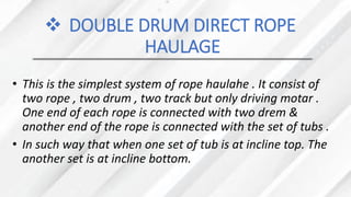 DIRECT ROPE HAULAGE SYSTEM IN MINING | PDF