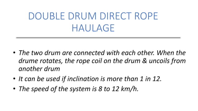 DIRECT ROPE HAULAGE SYSTEM IN MINING | PDF | Track and Field | Sports