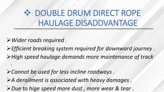 DIRECT ROPE HAULAGE SYSTEM IN MINING | PDF