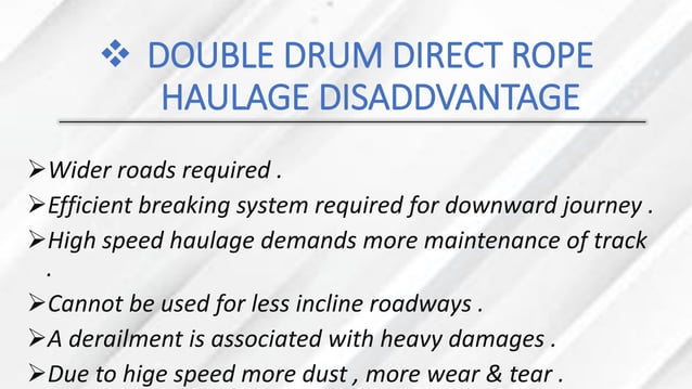 DIRECT ROPE HAULAGE SYSTEM IN MINING | PDF | Track and Field | Sports