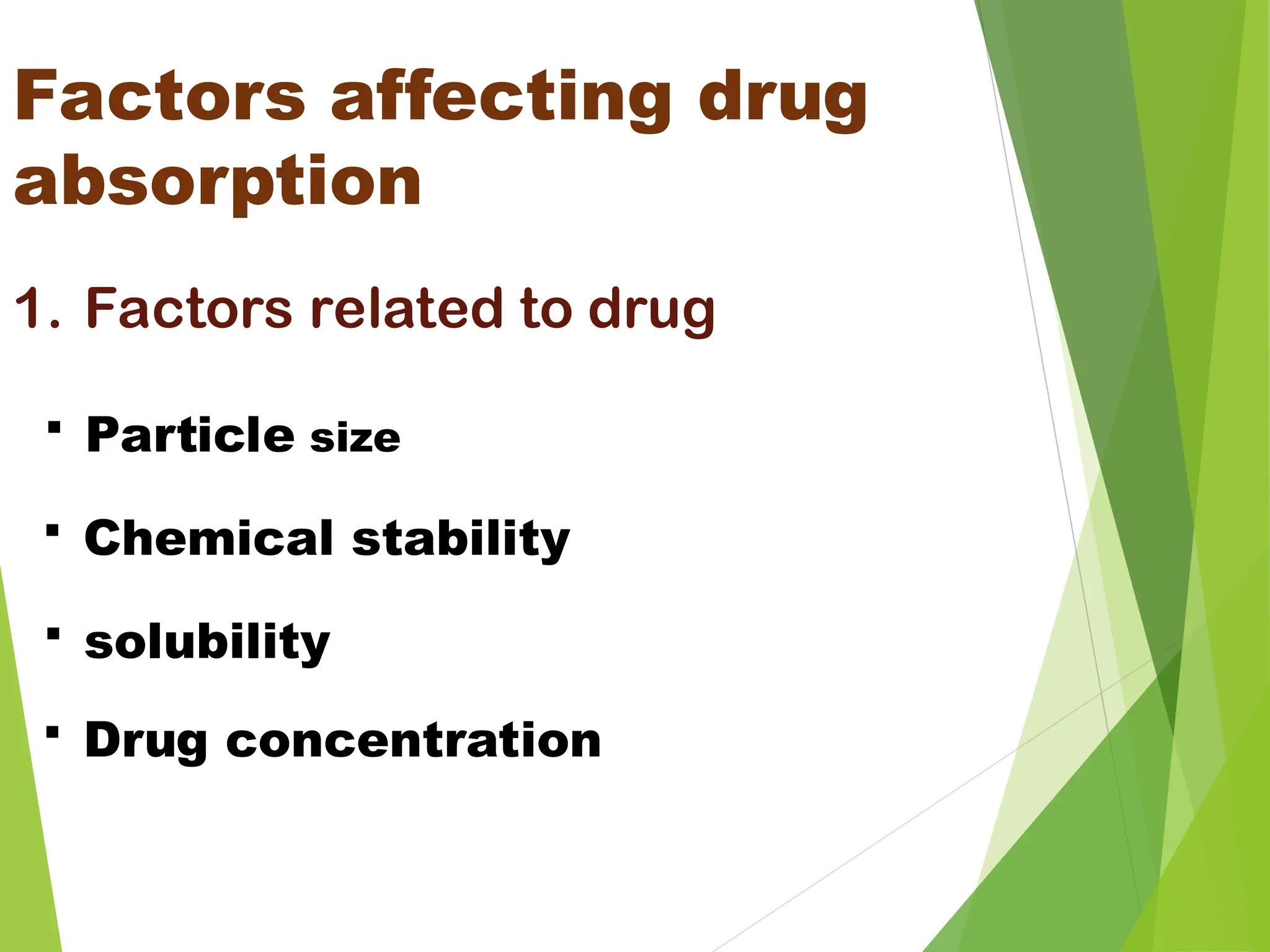Absorption of Drugs and Factors Affecting Drugs Absorption | PPT
