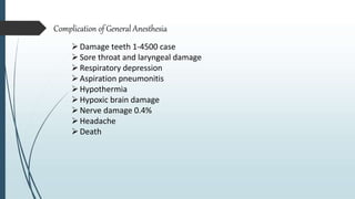 General anesthesia Presentation by Muhammad Saeed | PPTX