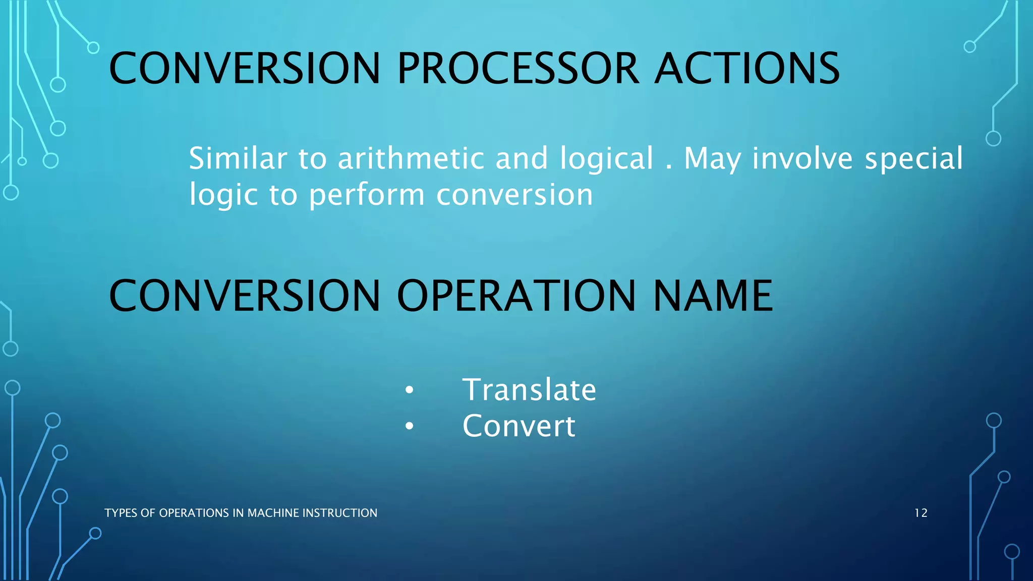 Types Of Operations In Machine Instruction Pptx Programming