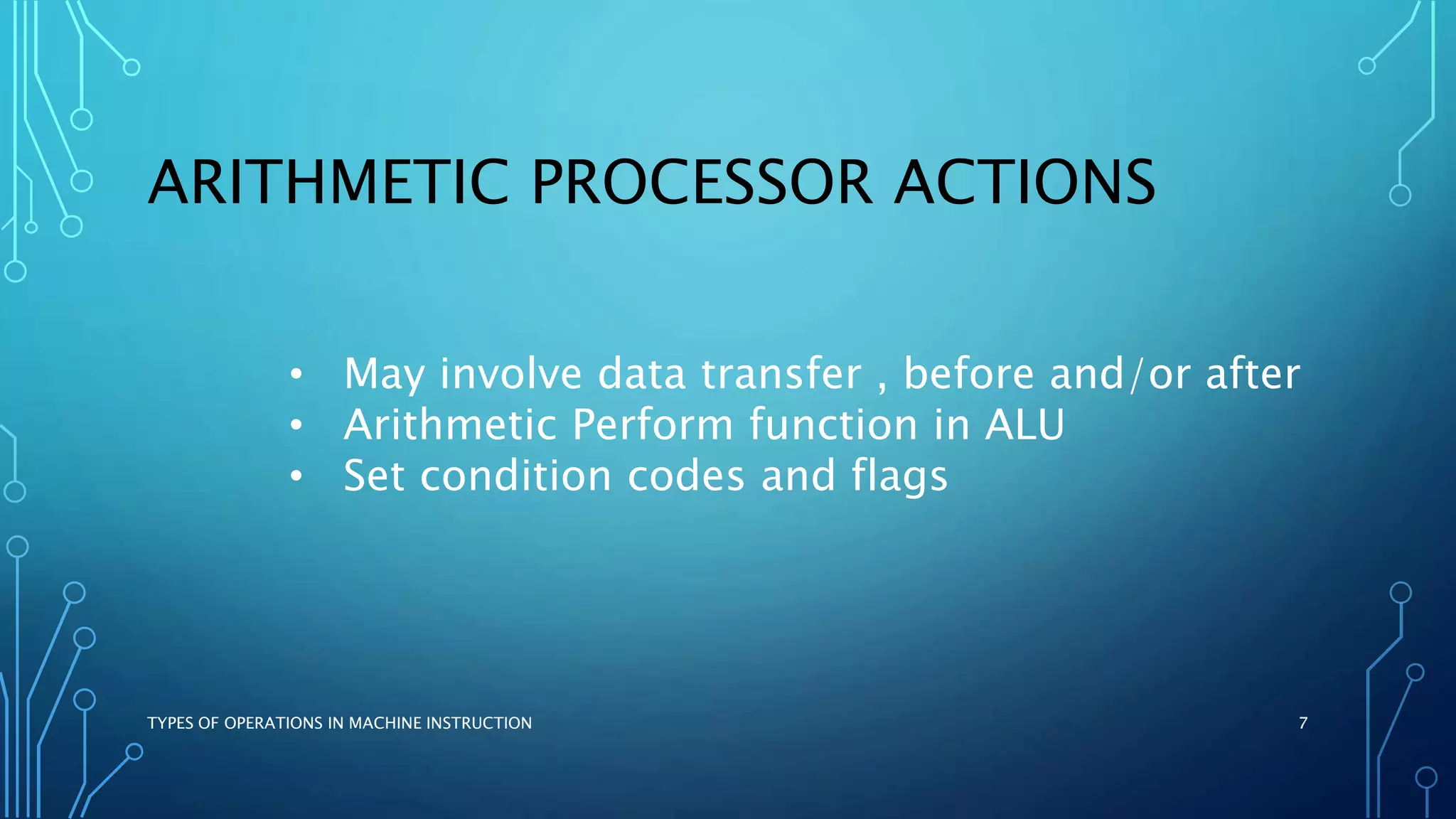 Types of operations in machine instruction | PPTX