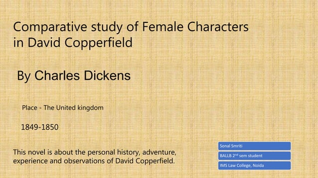 Comparative Study of Female Characters in "David Copperfield" | PPTX ...