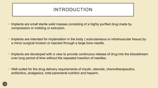 Implantable Drug Delivery System | PPTX