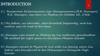 R.K Narayan - UNDER THE BANYAN TREE( Chapter- At the portal ) | PPT
