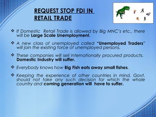 impact of fdi by yogesh | PPT | Retail Industry | Industries