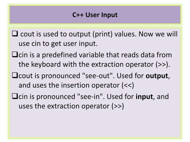 Procedure Oriented programming Object Oriented programming Basic ...