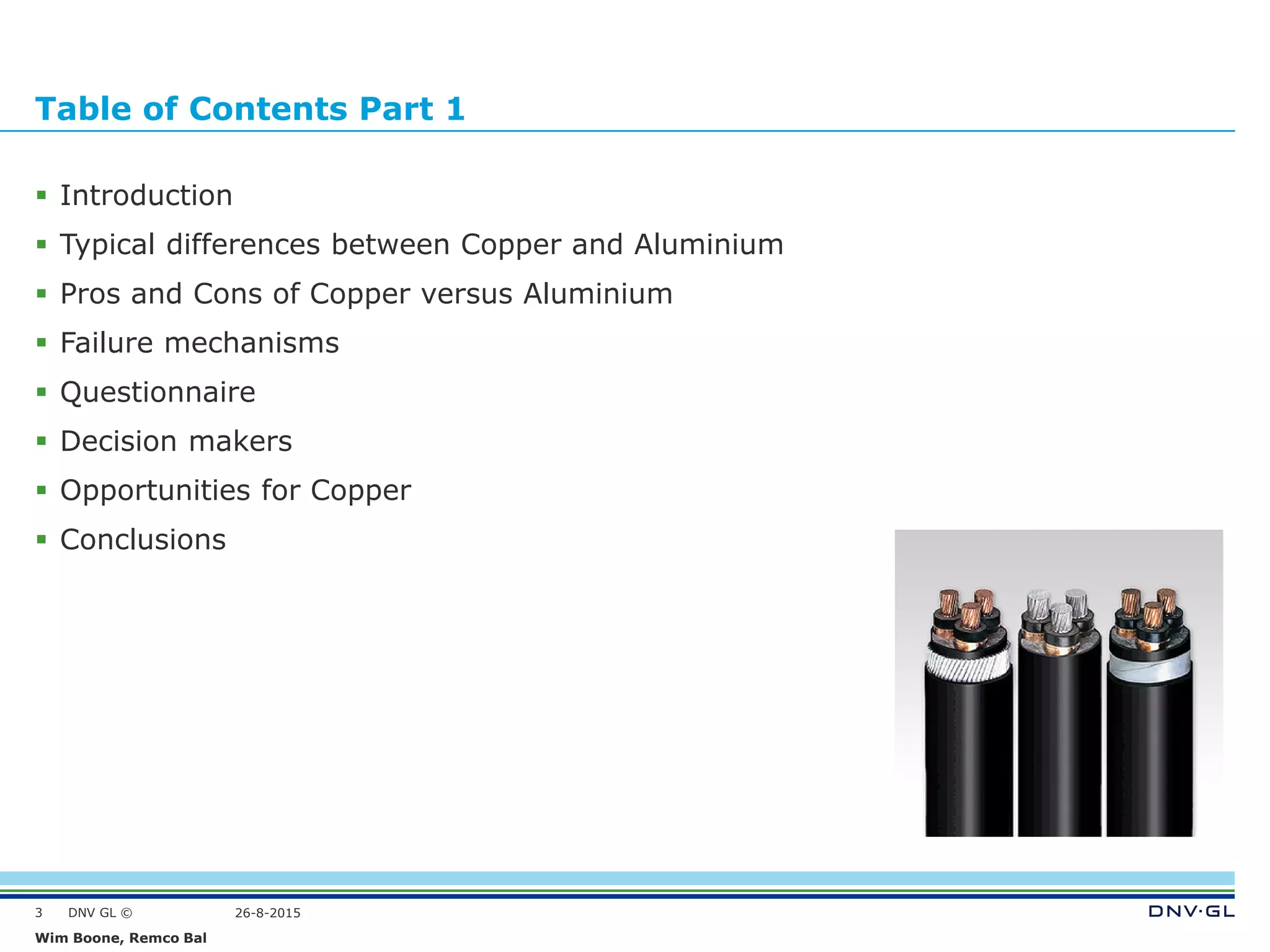 Copper and aluminum compared in a life-cycle cost perspective | PDF
