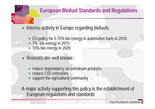 European Biofuel Standards & Regulations | PDF | Automotive Industry ...