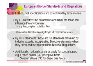 European Biofuel Standards & Regulations | PDF | Automotive Industry ...