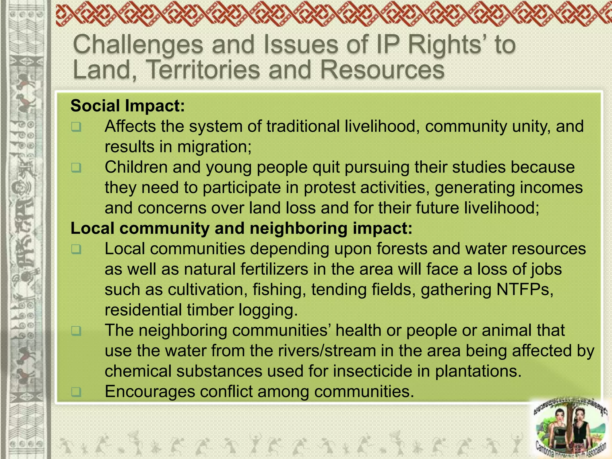 Presentation cambodia indigenous peoples rights to ltr 2014 | PPTX