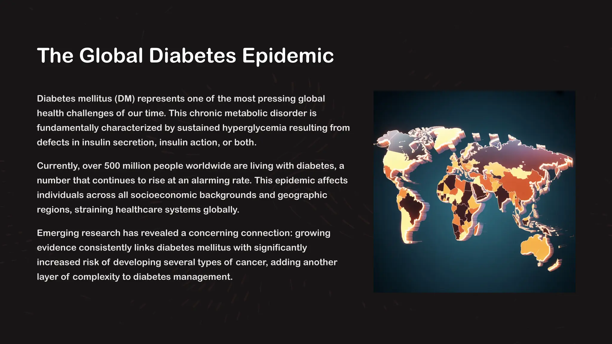 Cancer risk in Diabetes mellitus overview | PPTX