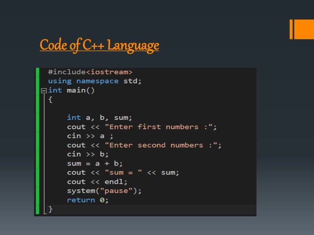 Comparison Between C And C Pptx Programming Languages Computing