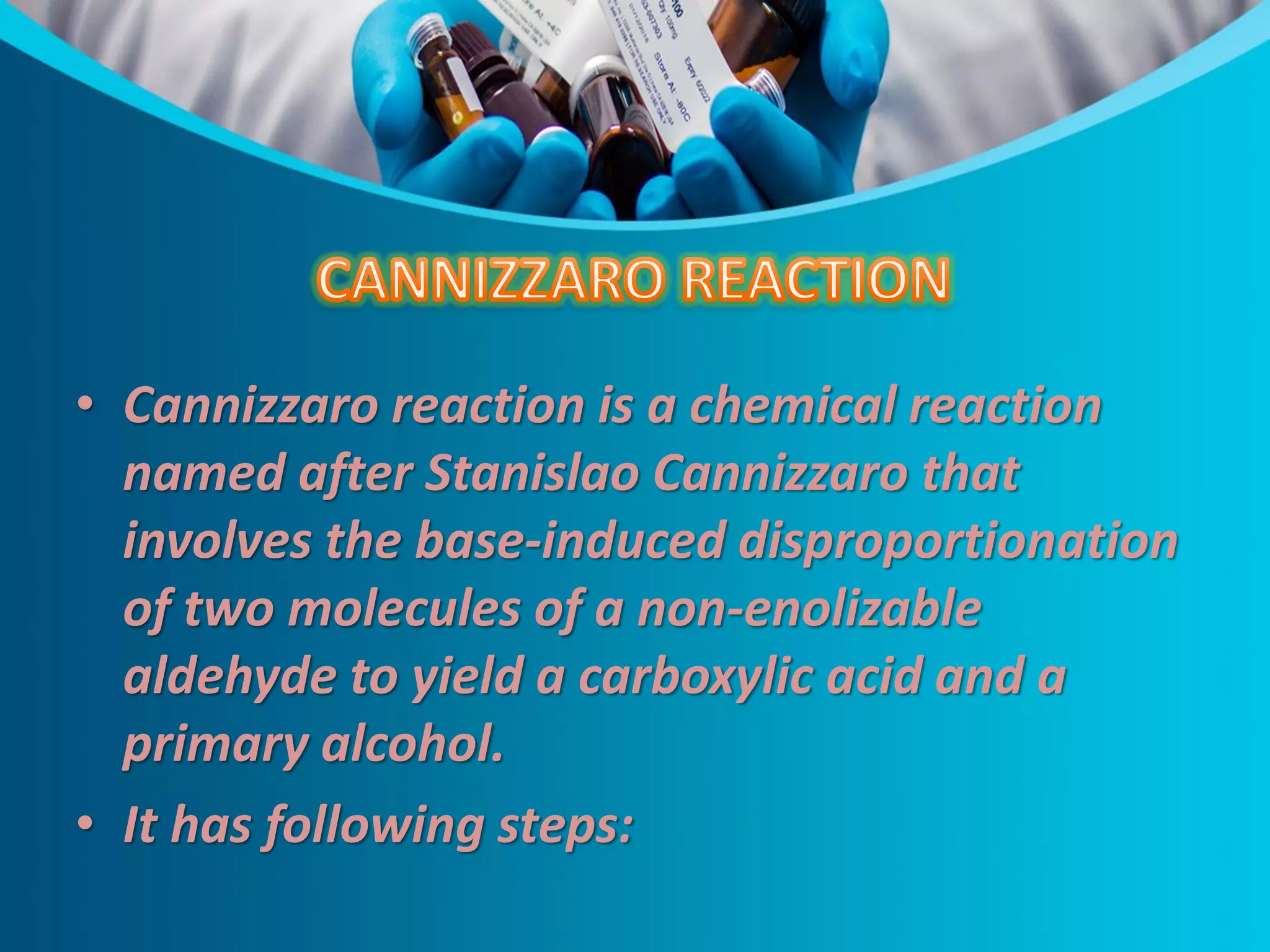 Presentation cannizzaro reaction organic chemistry M.Saqib | PDF