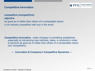 Presentation Competitive Innovation | PPT | Business | Business and Finance