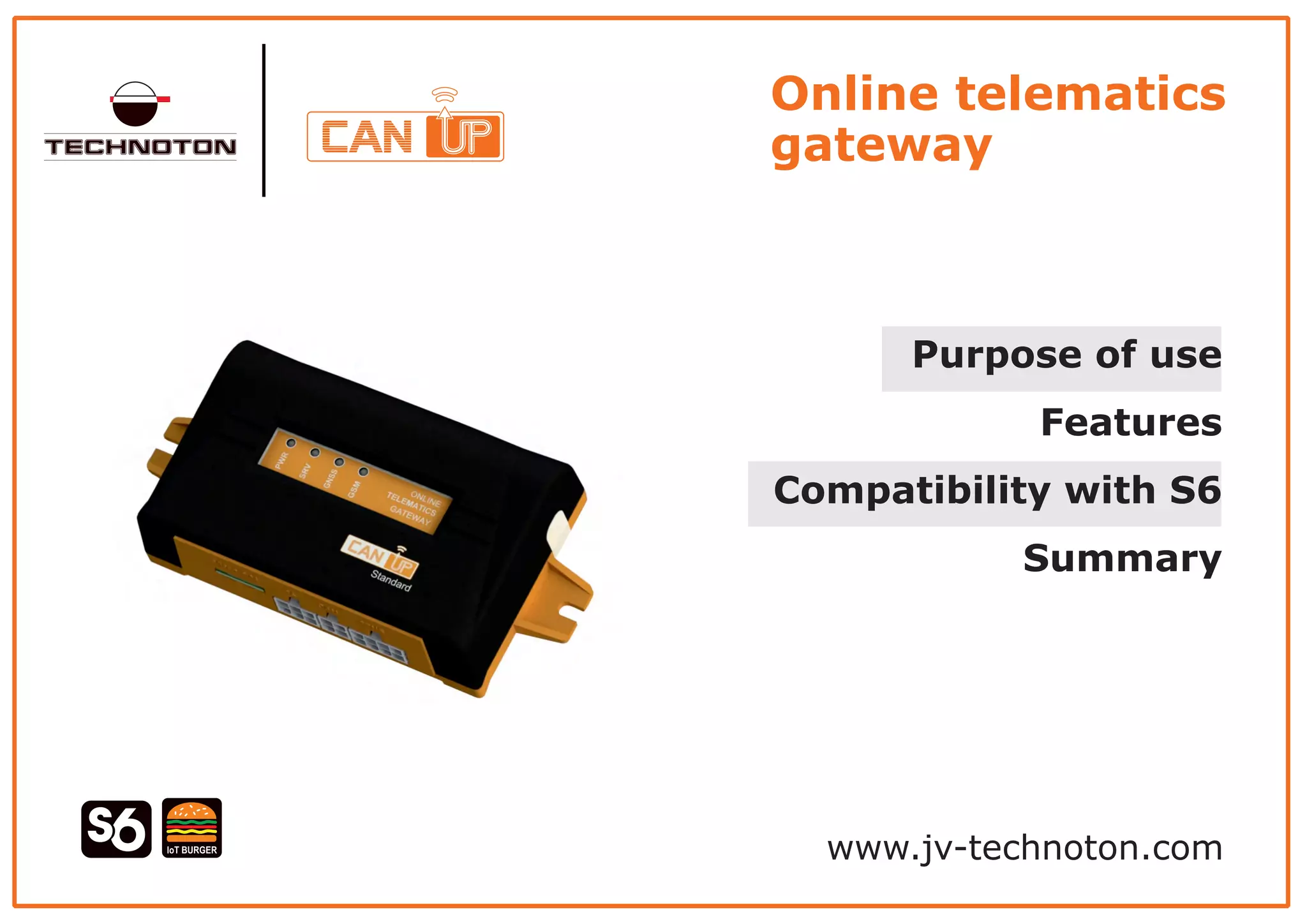 CANUp Online telematics gateway (ENG) | PDF