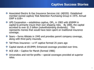 Presentation Captive 12.8.09 | Business Banking & Finance | Business