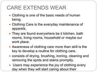 Presentation (care extends wear) | PPTX