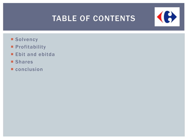 Presentation carrefour | PPT