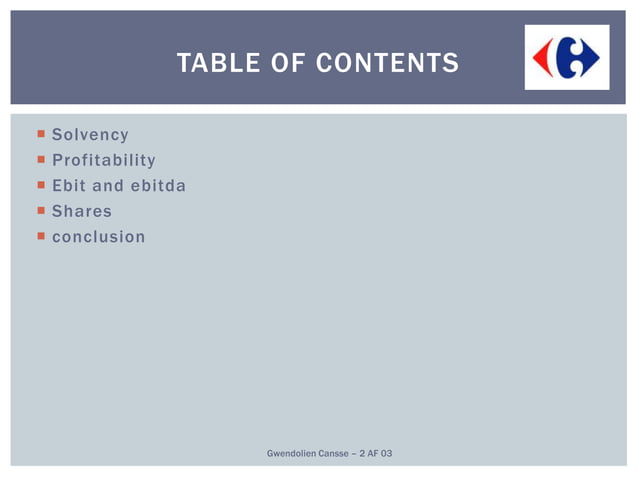 Presentation carrefour | PPT