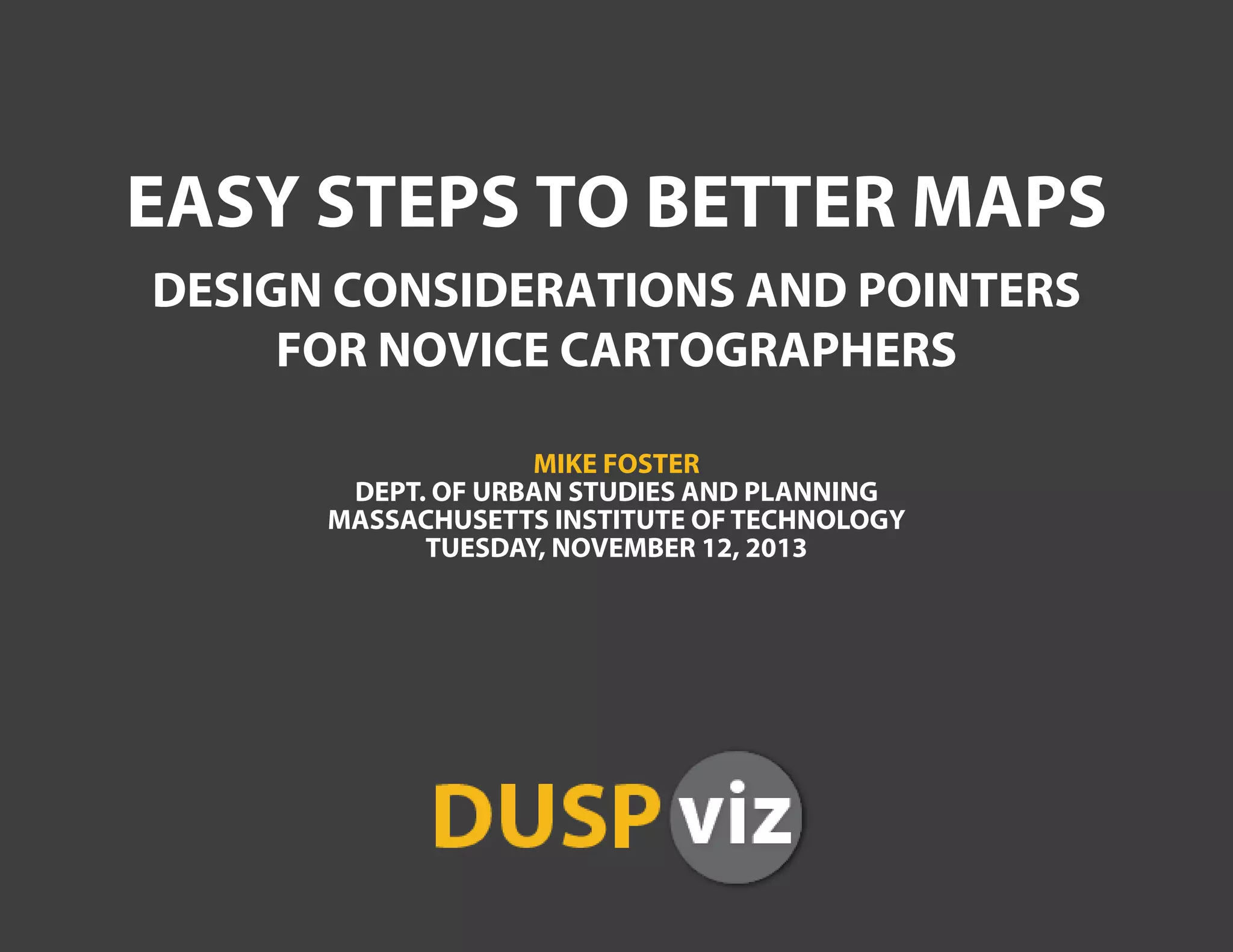 Easy Steps to Better Maps | PDF