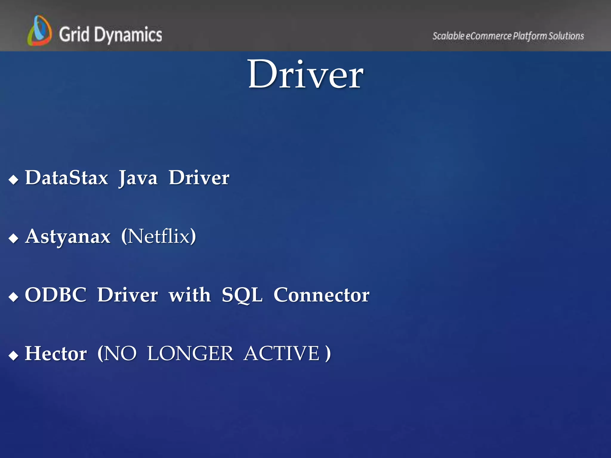 Apache Cassandra. Inception - all you need to know by Mikhail Dubkov | PPT