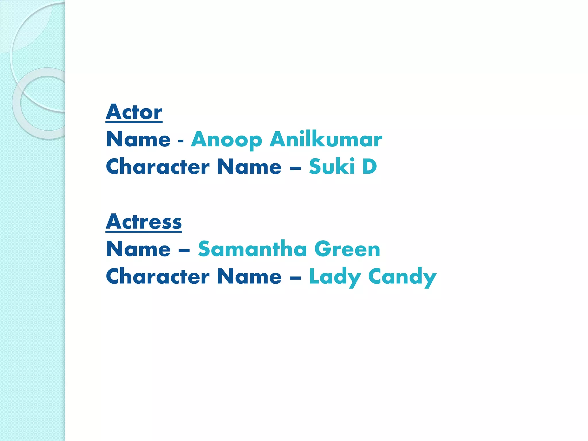 Presentation cast | PPT