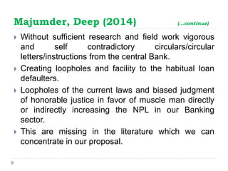 Causes of Non-Performing Loan: A Study on State Owned Commercial Bank ...