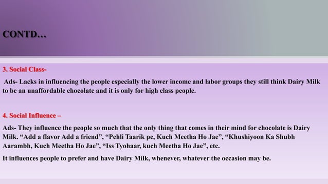 Cadbury Marketing and its effect on consumer behaviour | PPTX | Business | Business and Finance