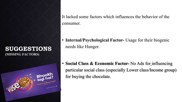 Cadbury Marketing and its effect on consumer behaviour | PPTX | Business | Business and Finance