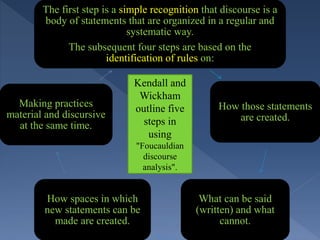 Foucauldian discourse analysis. | PPTX