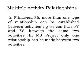 Primavera vs Microsoft project | PPTX