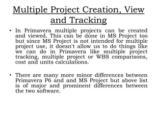 Primavera vs Microsoft project | PPTX