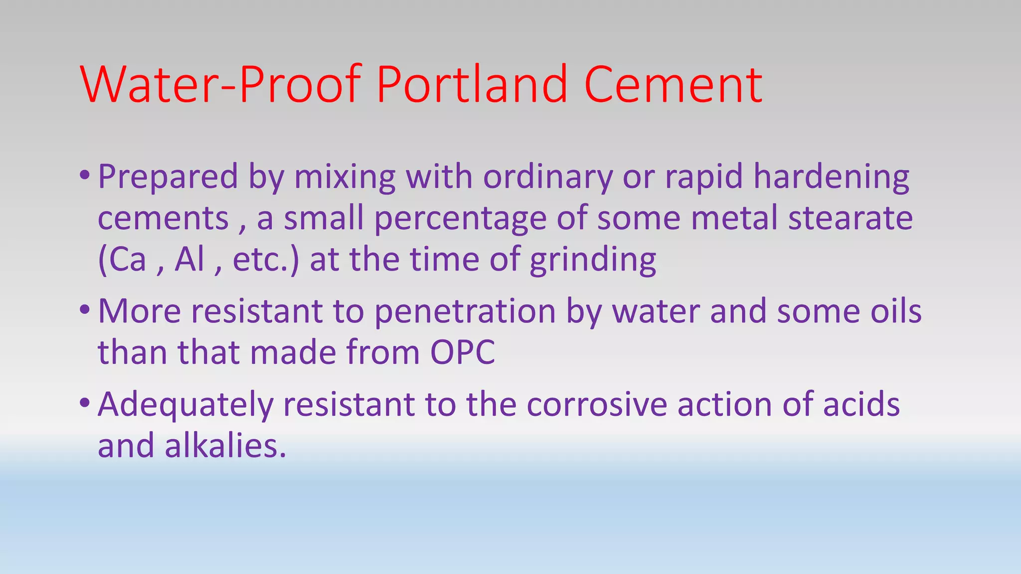 Classification, manufacturing & uses of cement | PPTX | Chemistry | Science