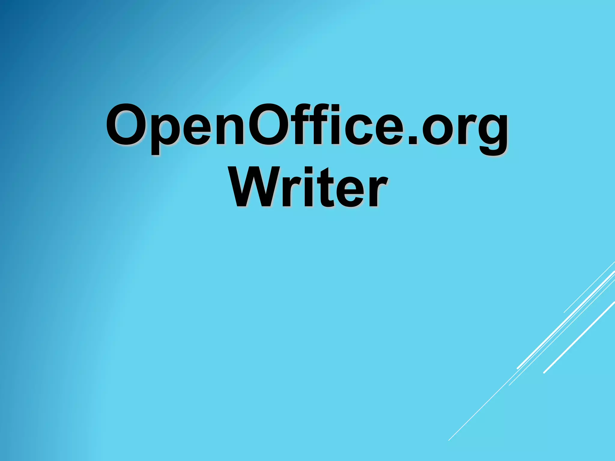 Openoffice writer | PPTX