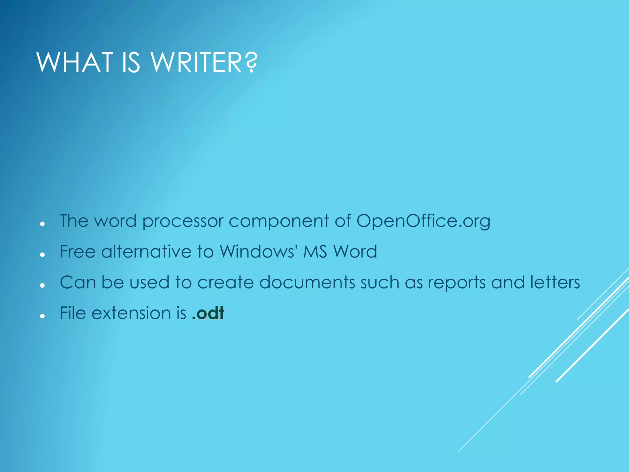 Openoffice writer | PPTX
