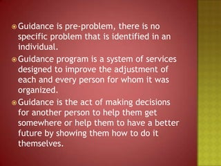 difference in guidance and counselling | PPTX